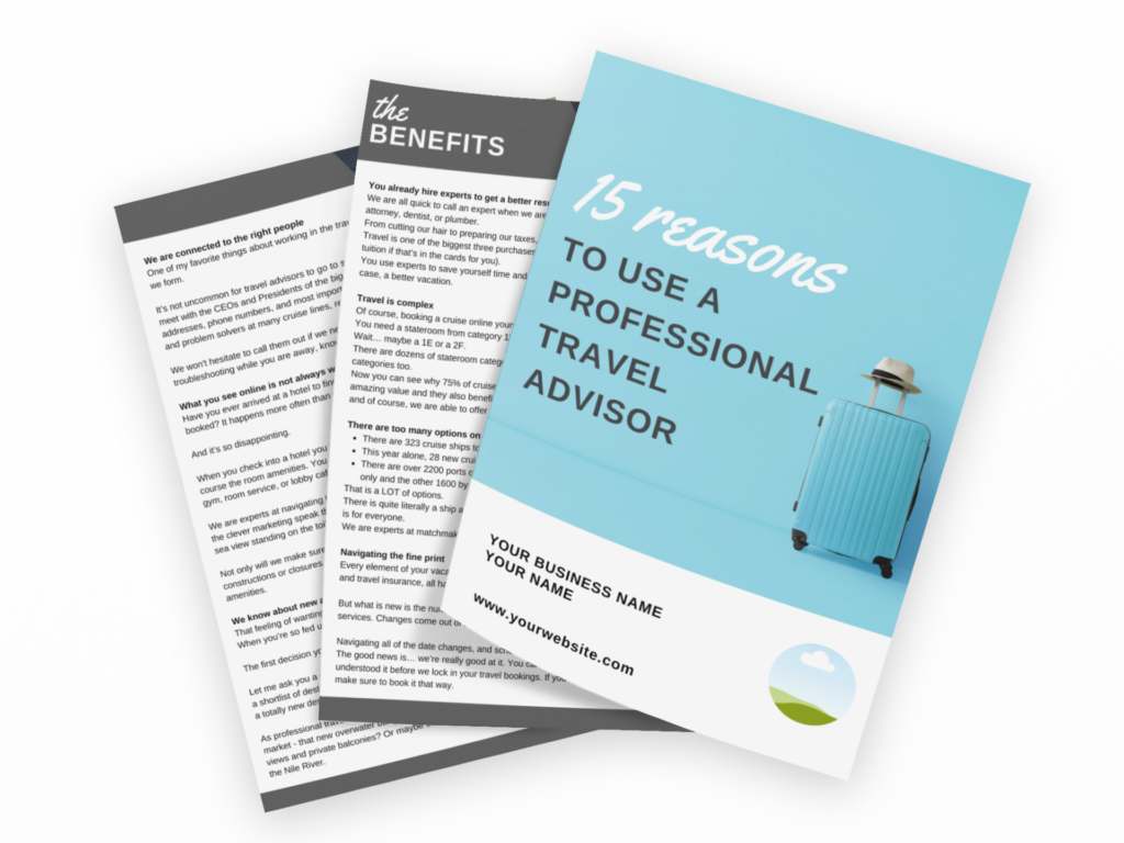 15 Reasons to use a professional travel advisor - TRAVEL MARKETING & MEDIA